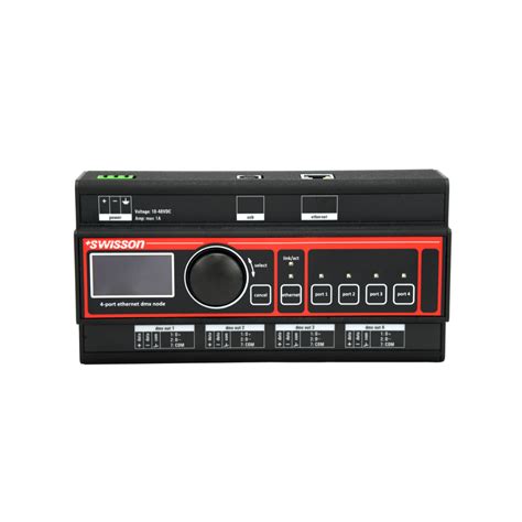 Swisson XND D Port Ethernet DMX Node DIN Rail RJ Terminal By Swisson Procom Middle