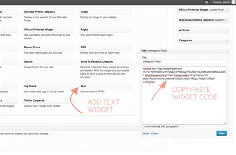 Add Instagram To Wordpress Sidebar