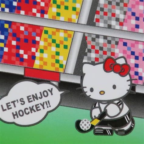 Hello Kitty Mascot From Japan Playing Hockey