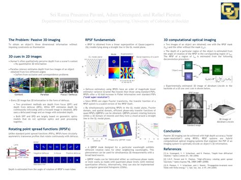 Passive 3 D Imaging With Rotating Point Spread