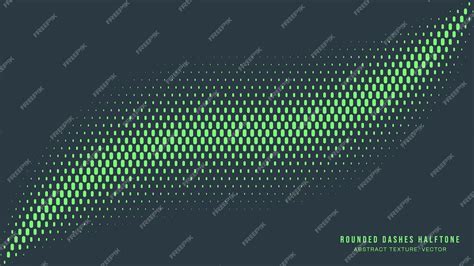 Premium Vector Rounded Dashes Halftone Pattern Smooth Wavy Border Vector Turquoise Abstraction