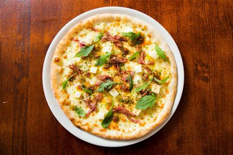 Pizza With Arugula Meat And Cheese Neapolitan Pizza Made With