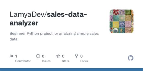 Github Lamyadevsales Data Analyzer Beginner Python Project For