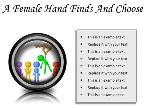 A Female Hand Finds And Choose Metaphor Powerpoint Presentation Slides Cc