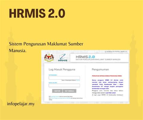 Hrmis 2 0 Login Kegunaan And Info Penting Untuk Penjawat Awam Info