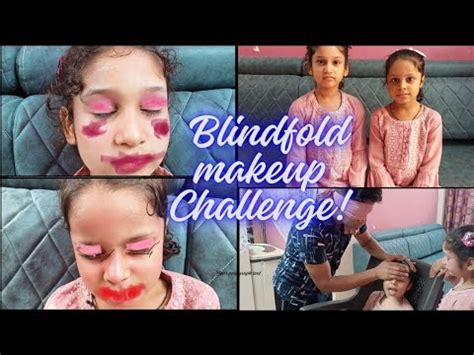 blind fold makeup challenge | makeup challenge | make up challenge - YouTube