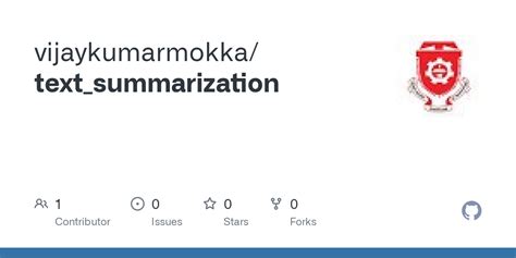 github vijaykumarmokka text summarization