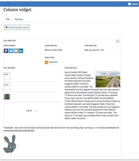 Columns Widgets Openscholar Documentation