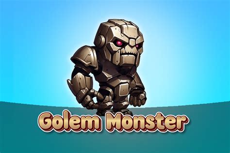 The Golem Monster 2d Animated Character Spriter 2d Characters Unity Asset Store
