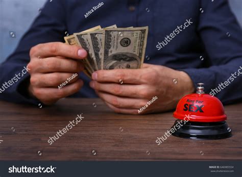 Adult Man Money Sex Bell Table Stock Photo 646985554 Shutterstock