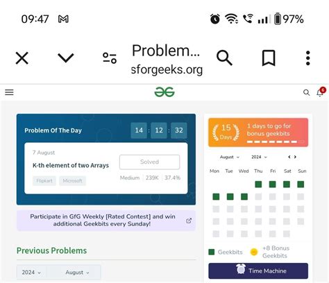 Day 15 Of Geeksforgeeks Challenge Problem Solving Nekkanti Vandana