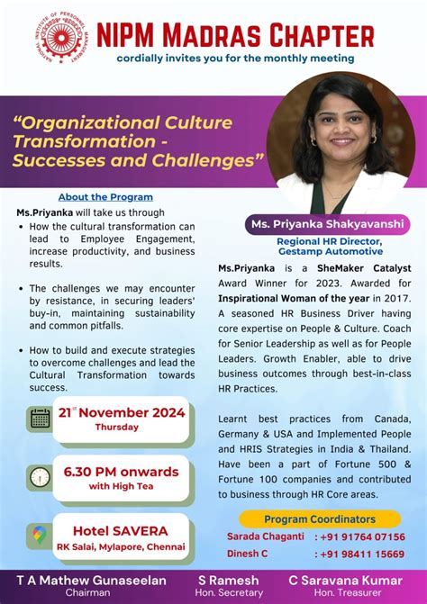 nipm madras chapter on linkedin nipm nipm madras chapter