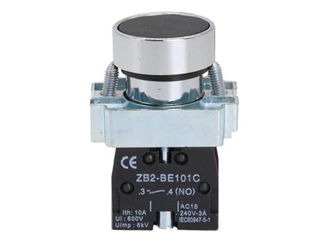 Zb2 Be101c Flat Pushbutton Switch 1 No N O Normally Open Green White Black Yellow Blue Lamp