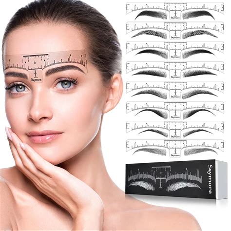 Skymore Eyebrow Ruler 100pcs Eyebrow Stencil Microblading