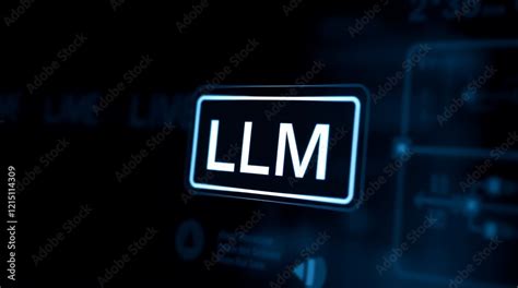 Llm And Generative Ai Concept Large Language Model Icons With Big Data And Natural Language