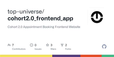 Github Top Universecohort20frontendapp Cohort 20 Appointment