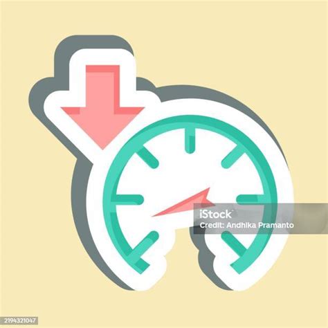 스티커 천천히 속도 기호와 관련이 있습니다 디자인 편집 가능 개발에 대한 스톡 벡터 아트 및 기타 이미지 개발 개선 결정 Istock