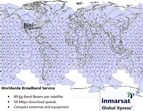 Inmarsat Global Xpress I 5 Satellite Footprint Map