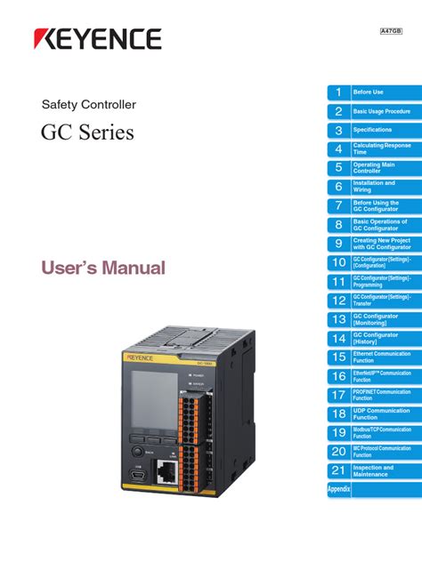 Keyence Safty Controller Gc Series Pdf Safety Electrical Wiring