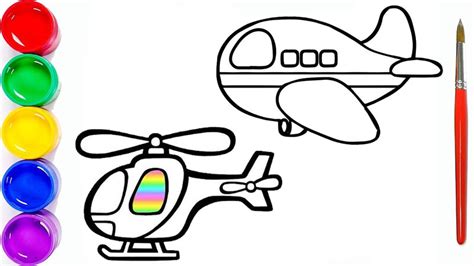 Легкий рисунок самолет Как нарисовать вертолет и самолёт для детей
