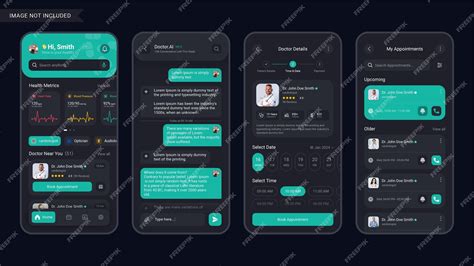 Premium Vector Medical App Mobile Screens Template Fulll Editable And