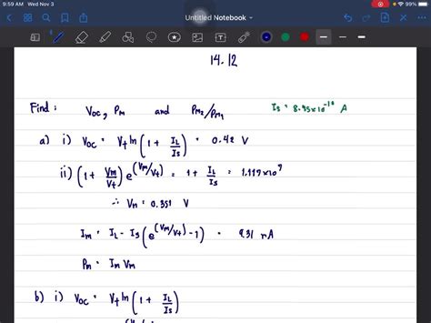 Solved Using The Current Voltage Characteristics Of The Solar Cell Described In Problem 1 60