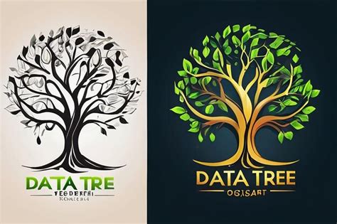 Data Tree Logo Design Stock Premium AI Generated Image