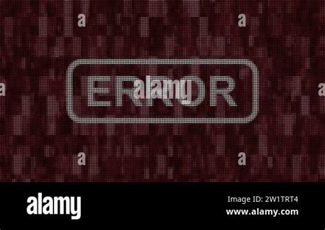 Error Message Pixel Screen Animation Stock Video Footage Alamy