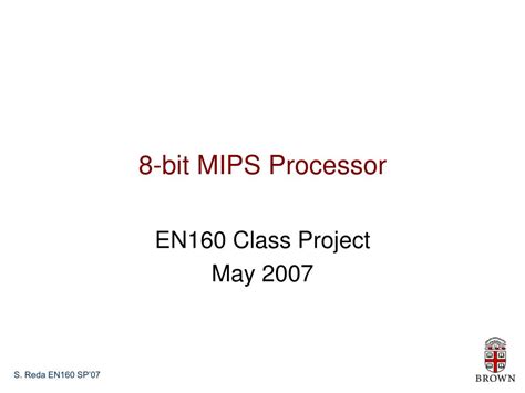 PPT Bit MIPS Processor PowerPoint Presentation Free Download ID
