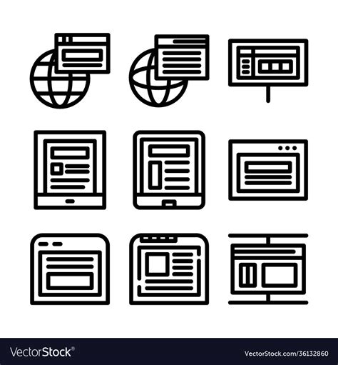 Browser Icon Or Logo Isolated Sign Symbol Vector Image