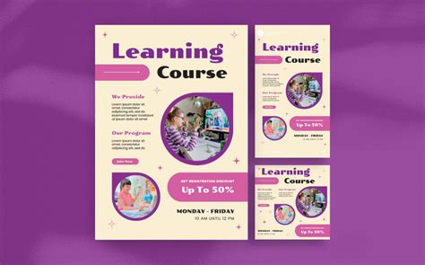 Program Learning Course Flyer Template Templatemonster