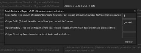 Aseprite Batch Resizer Script Update V101 Aseprite Batch Resizer Script By Vectoraith