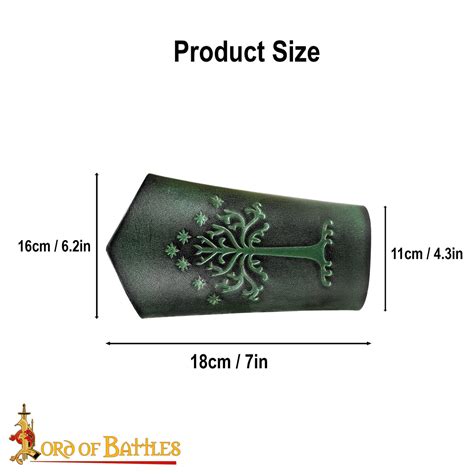 Tree Of Gondor Leather Bracers Green Make Your Own Medieval