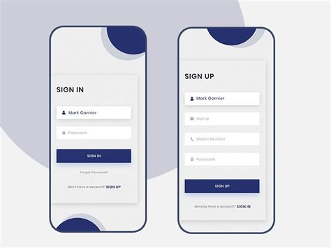 New Sign In Sign Up Screen Design Mobile App Design Inspiration Login Design Login Page Design