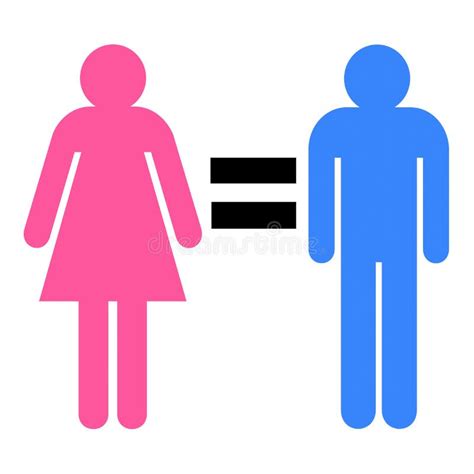 Men And Women Sex Equality Symbol Icon Stock Illustration