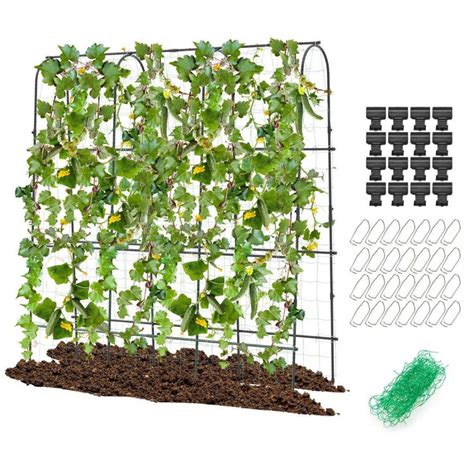 Metal Trellis With Trellis Net For Climbing Plants Support U Shaped Metal Trellis With Trellis Net For Climbing Plants Support U Shaped
