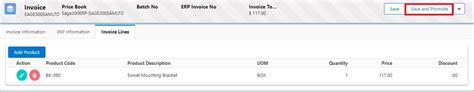 Ar Invoice Promotion Gumu™ Add On From Salesforce To Sage 300 Erp