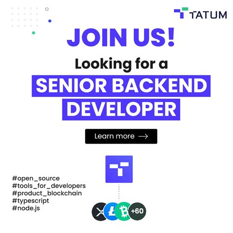 Tatum On Linkedin Tatum Hiring Senior Backend Developer For Blockchain Platform In Czechia