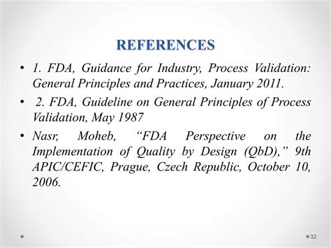 Usfda Guidelines On Process Validation A Life Cycle Approach Pptx