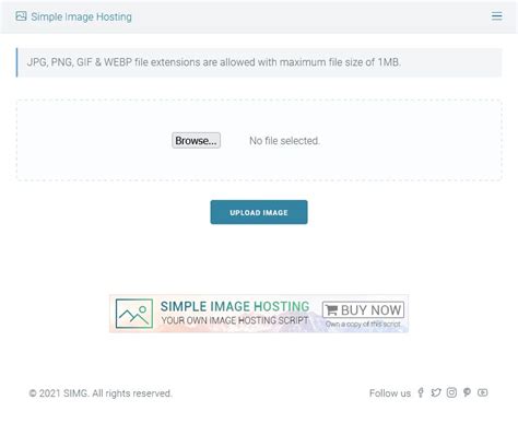 Simg Simple Image Hosting Php Script By Uploadsmarket Codester