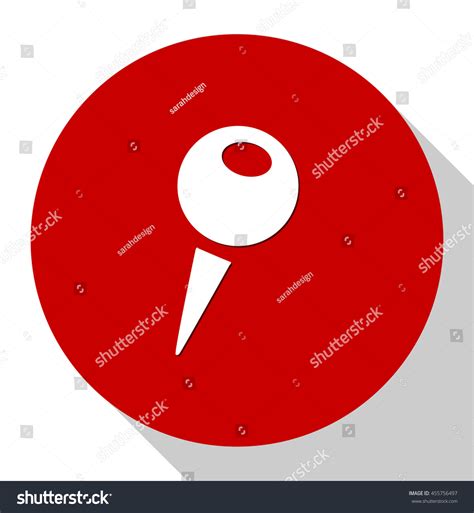 Map Pin Button Royalty Free Stock Vector 455756497