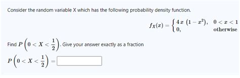 Solved Consider The Random Variable X Which Has The Chegg