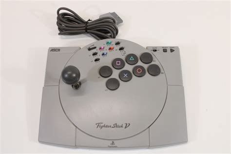 ASCII Fighter Stick V ASC 0501J Arcade Joystick Controller Playstation PS B Retro Games Japan