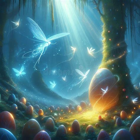 sprite easter sprites flit around leaving trails of light that l stock