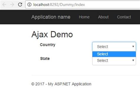 AJAX Call For Dropdown Lists In MVC