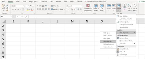 How To Hide And Unhide Columns Rows And Cells In Excel