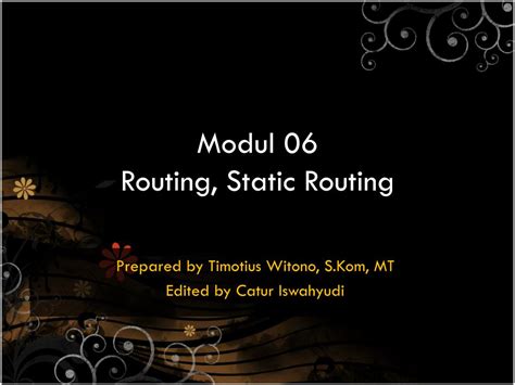 PPT Modul Routing Static Routing PowerPoint Presentation Free Download ID