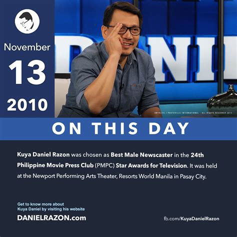 Daniel Razon On This Day Kuya Daniel Razon Was Chosen As Best Male