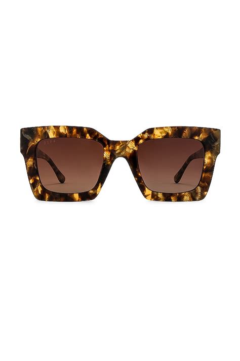 Diff Eyewear Dani In Toasted Coconut And Brown Gradient Polarized Revolve