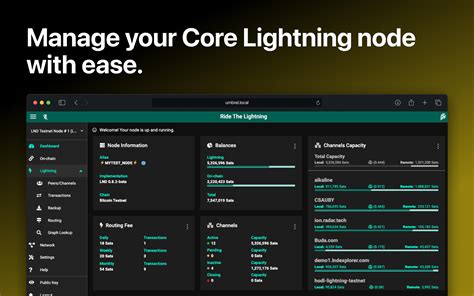 Ride The Lightning Core Lightning Umbrel App Store